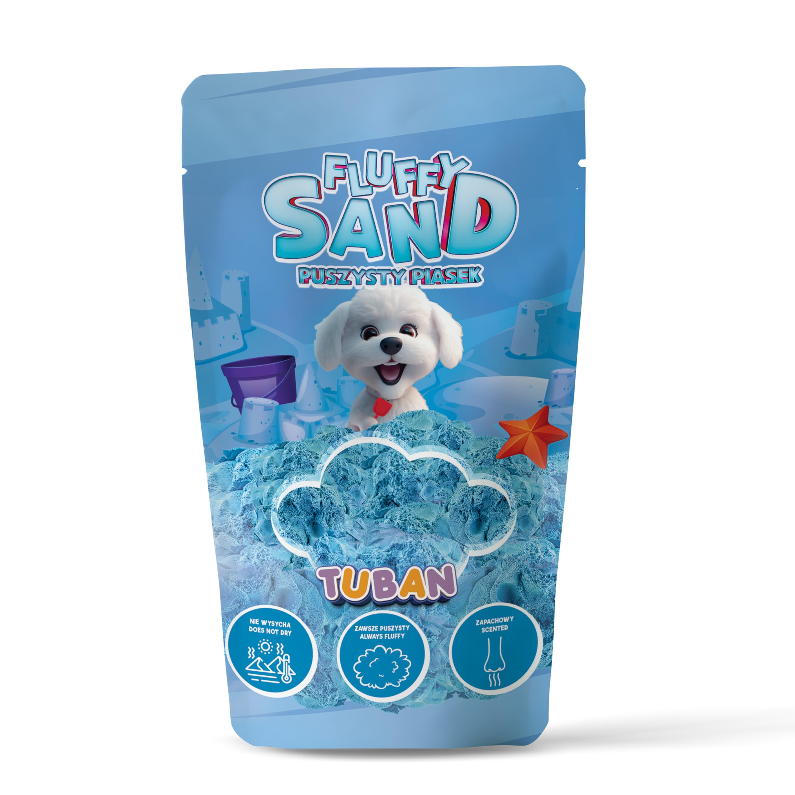 Tuban Fluffy Sand Azul 90 g – Pequeña Musaraña
